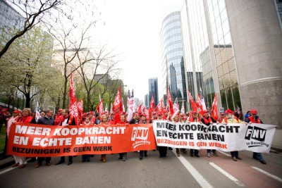 Tweeduizend FNV-leden demonstreren voor een sociaal Europa » AFMP